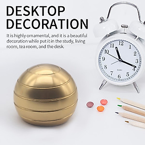 Aomeiter Desktop Motion Toys, Full Body Optical Illusion Fidget Spinner Ball, Creates a Mind-Bending Optical Illusion of Continuously Flowing Top Adult&Kids Pressure Reduction Toys Gifts