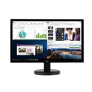 Acer K202HQL Abi 19.5" HD Monitor (HDMI & VGA port), Black, 19.5 Inch (Renewed)