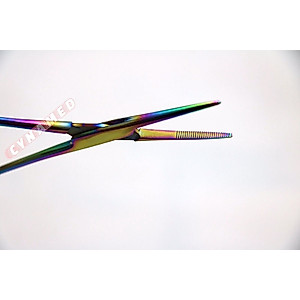 New 5 EA Premium AUTOCLAVABLE Kelly HEMOSTAT Forceps 5.5" Straight Multi Rainbow Color