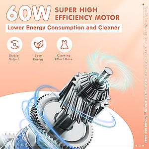 Superday Portable Laundry Machine for Baby Clothes, 11L Foldable Mini Portable Washing Machine Update Large Capacity, Small Portable Washer Machine with Deep Cleaning for Home, Apartments, RV(Orange)