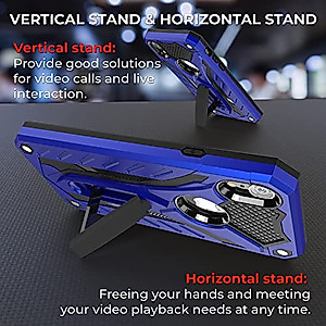 Kitoo Made in USA Defender Designed for iPhone XR Eco-Friendly Case with Kickstand, Military Grade Shockproof 12ft. Drop Tested - Blue