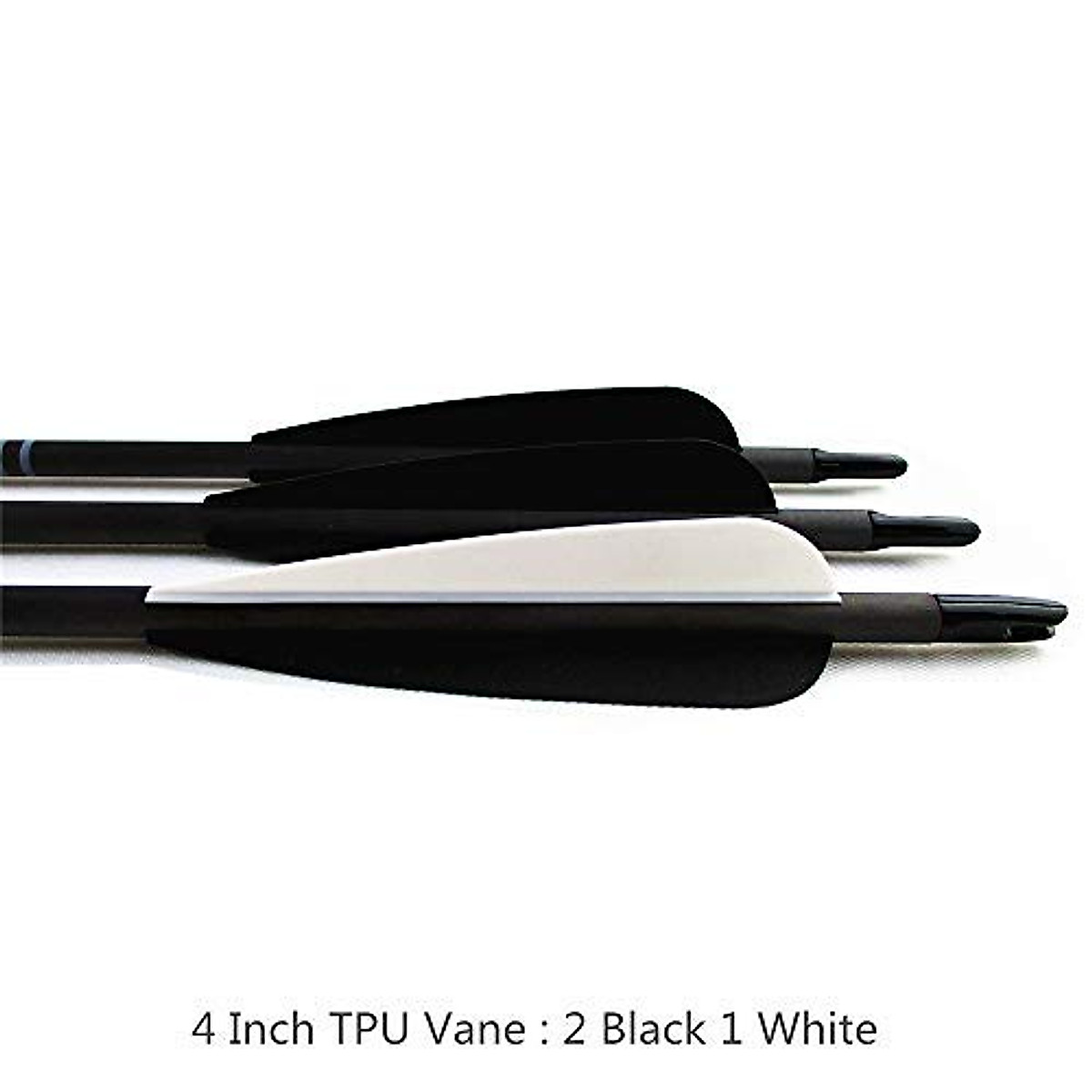 12 Pack Archery Carbon Arrows 350 Spine Shafts with Field Points for Compound and Recurve Bows Target Shooting Hunting(31 Inch)