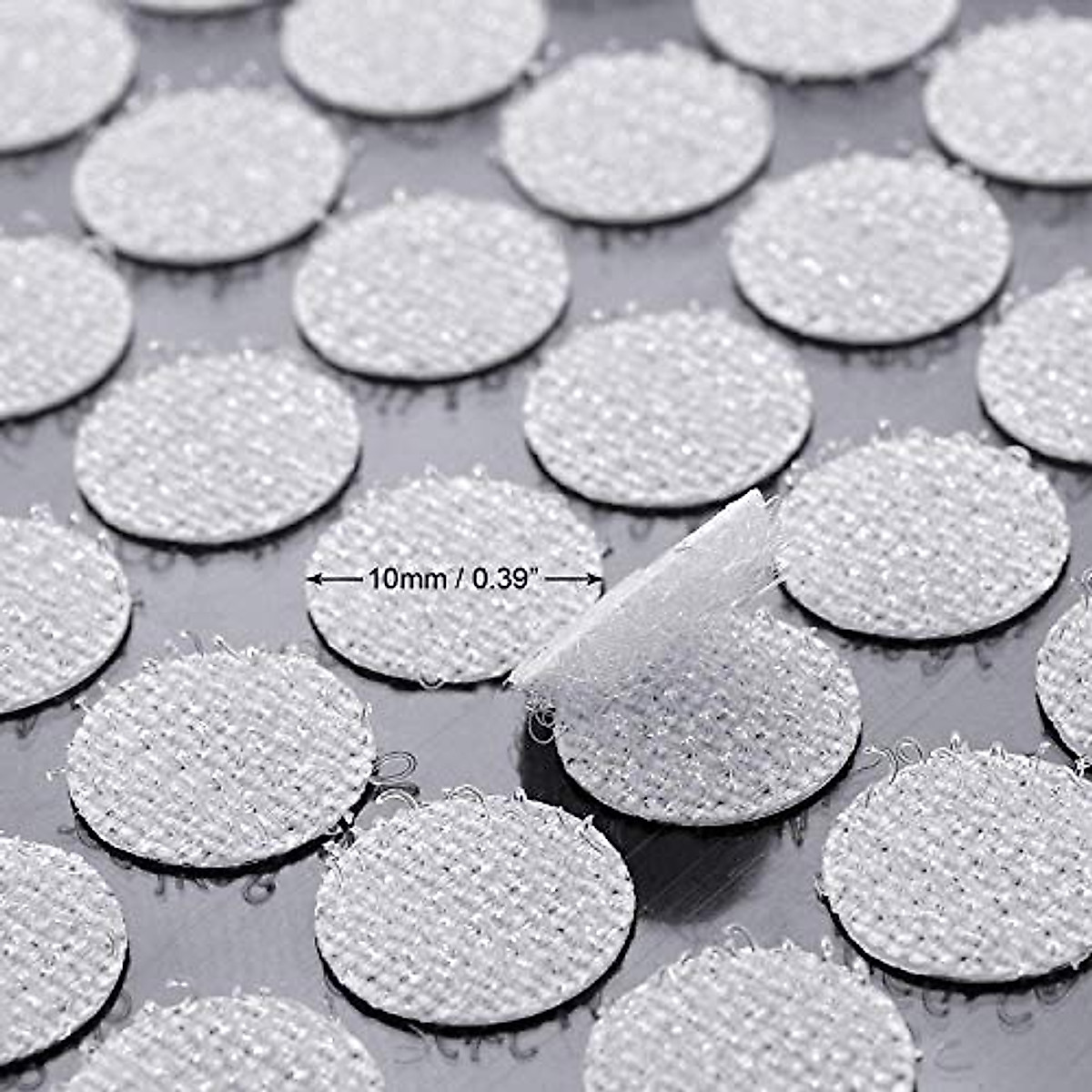 1600Pcs Sticky Back Coins 10mm/0.39” Diameter Hook & Loop Self Adhesive Dots Tapes (800 Sets) - Gtlzlz