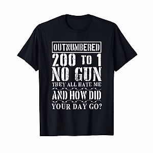 Corrections Officer T Shirt Funny Outnumbered 200 to 1 Tee T-Shirt
