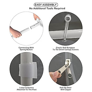 CAPEWORTH Carport,12x20 Heavy Duty Carports,Canopy,Garage,Metal Shed,with 4 Roll-up Ventilated Windows,Outdoor,Storage,Car,Boat,12x20 Gray