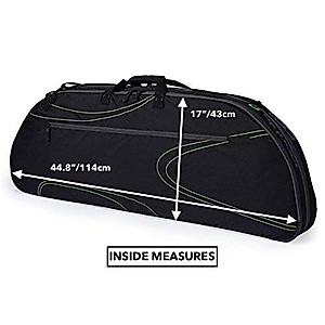 Legend Double 2 Compound Bow Travel Case - Archery Case with Foam Padding, Nylon Material, Storage Pockets for Accessories - Heavy-Duty Bow Soft Case, Fits MTM Arrow Carry Case & 2 Bows - 44.8x17