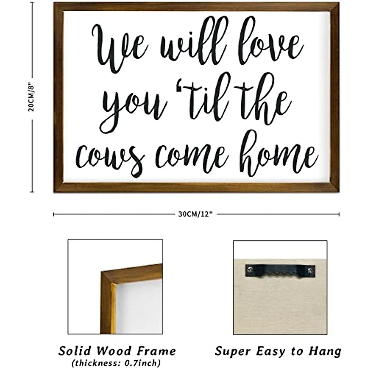 MiEoly We Will Love You Til The Cows Come Home, Nursery Sign, Farm Theme Nursery Decor, Farmhouse Nursery Decor, Farm Nursery Sign, Baby Boy Gift