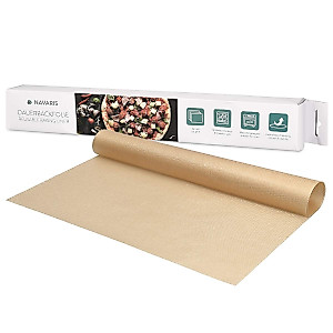 Navaris Set of 3 Reusable Baking Sheets - 13x16 Inches Parchment Paper for Baking Oven - Durable Non-Stick Baking Mats - Reversible Baking Tray