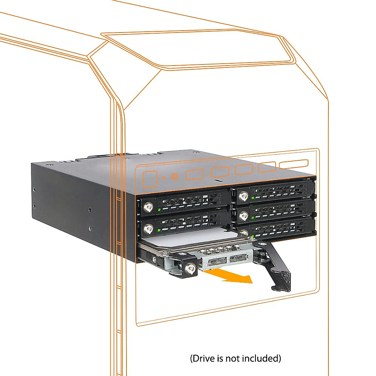 Icy Dock MB996SK-6SB bk | Version of MB996SP-6SB with keylocks