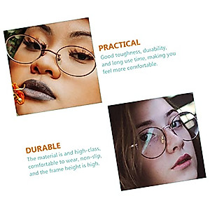 Healeved 6pcs Glasses Pads Fittings Universal Slip Pad Gasket Eyeglass for Accessories Eyeglasses Cushion Replacement Golden Supplies Kits and Nose Metal Anti- Re Sunglasses Support