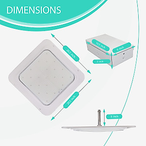 3BRIX 180W Canopy Lights Outdoor Extra -Bright 25000LM LED Canopy Light - Instant On, Flicker-Free, UL Listed, Heavy Duty, IP65 Waterproof Gas Station, Carport, Warehouse Light Fixture