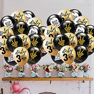 SharkBliss 30PCS RIP Twenties Balloons, Death to My Twenties RIP to My 20s Dirty 30 Birthday Balloons12 Inch 30th Birthday Balloons RIP Twenties Bday for Men Women Lady 30th Birthday Party Decorations