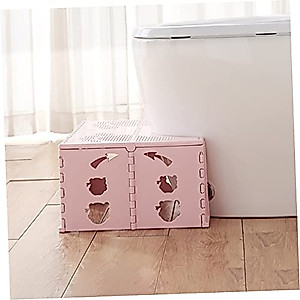 Footstool Black Foot Stool Potty Stepping Stool for Kids Black Footstool Potty Step Stool Adjustable Footstool Poop Stool Compact Toilet Stool Kids Step Stool Pink Aldult