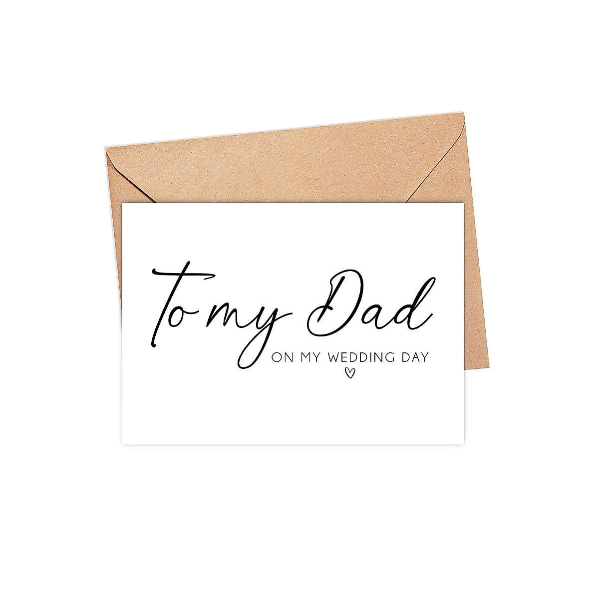 To My Dad On My Wedding Day Card - Brides Father Of The Groom Gift For Him - Father Of The Bride Wedding Day Card - Dad Wedding Thank You Card - Card From Bride