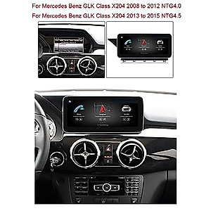 Android 12 Car Stereo GPS Sat Nav for Mercedes Benz GLK Class X204 Touchscreen Multimedia Player Support WiFi Bluetooth Mirror Link TPMS CarPlay SWC