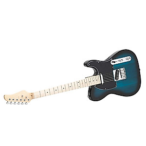 39 Inch Electric Guitar,Maple Fingerboard Electric Guitar SS Pickup Case & Accessories Pack Beginner Starter Package Beginner Kit for Starter (Blue)