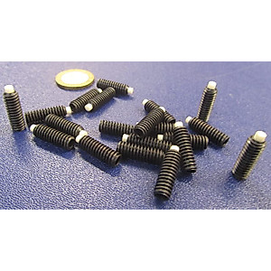 Black Oxide Steel Nylon Tip Set Screw 1/4"-20 x .750" Thread Length 20 pcs