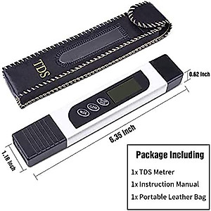 Water Quality Tester, Towallmark TDS Meter, EC Meter & Temperature Meter 3 in 1, 0-9990ppm, Ideal Water Test Meter for Drinking Water, Aquariums, etc.