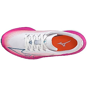 Mizuno Women's Wave Rebellion Flash Running Shoe, White/Silver, 8