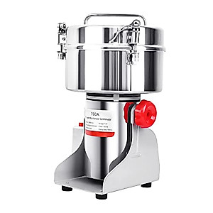 Samger 70-300 Mesh Electric Grain Miller Grinder 700g 1800W Stainless Steel High Speed Spice Grinder Pulverizer 28000RPM Commercial Powder Machine for Coffee Bean Nut Herb Wheat Pepper