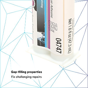 3M Super-Fast Repair Adhesive, 04747, Tranlucent Color,Two-Component, Semi-Rigid, Urethane Adhesive, 47.3 mL/1.6 fl oz Cartridge