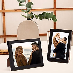 TWING Picture Frames 5x7 Set of 6, Photo Collage Frame for Wall Decor Mounting or Table Display Black Composite Wood