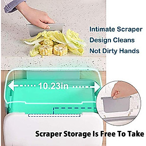 CXLE 2.4 Gal Hanging Trash Can for Kitchen Cabinet Door with Lid, Wall Mounted Plastic Small Trash Can Under Sink Garbage Can for Kitchen Bathroom Toilet Bedroom Living Room(Grey)