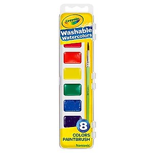 Crayola Washable Watercolors, Paint Set For Kids, 8Count, Assorted