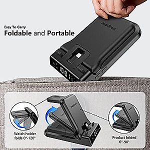 SwanScout Charging Station for Samsung, Foldable 25W 3 in 1 Super Fast Charging Dock Stand for Galaxy S23 Ultra/S22 Ultra/S21/Z Flip 4/Z Fold 4/Buds, Samsung Watch Charger for Galaxy Watch 5 Pro/4/3