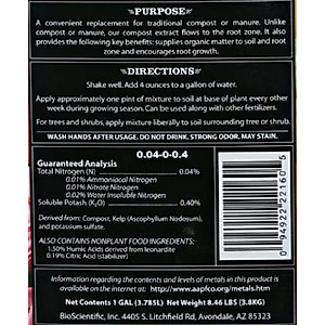 Great Big Roses - Compost Extract; 1 Gallon Concentrate (Makes 32 Gallons)