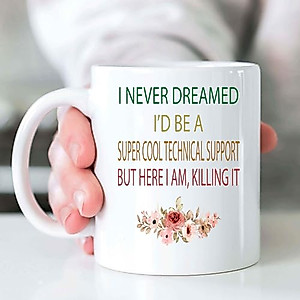 Tech Savvy Friends Gift - Killing It - Grey Multicolor Unisex Sweat - for a Technical Support 11 Oz White Ceramic Coffee Mug