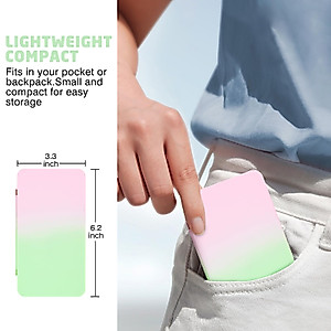 DLseego Game Card Case for Switch Lite/Switch/Switch OLED, Switch Game Cartridge Memory Card Portable Storage Box with 24 Game Card Slots and 48 Micro SD Card Slots-Pink Green