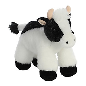 Aurora® Adorable Mini Flopsie™ Mini Moo™ Stuffed Animal - Playful Ease - Timeless Companions - White 8 Inches