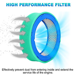 Air Filter with 272490S Pre-Cleaner for Briggs & Stratton 394018 394018S 392642 5050B 5050D 5050H 5050K 4135-12.5 to 20hp Lawn Mower or Vanguard V-Twin Engine Parts