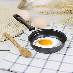 shlutesoy 12CM mini frying pan Omelette pot Breakfast artifact pot Omelet artifact flat bottom frying pan