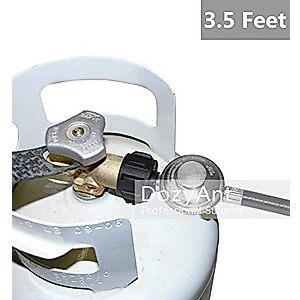 DOZYANT 3.5 Feet Propane Regulator and Hose Universal Grill Regulator Replacement Parts, QCC1 Hose and Regulator for Most LP Gas Grill, Heater and Fire Pit Table