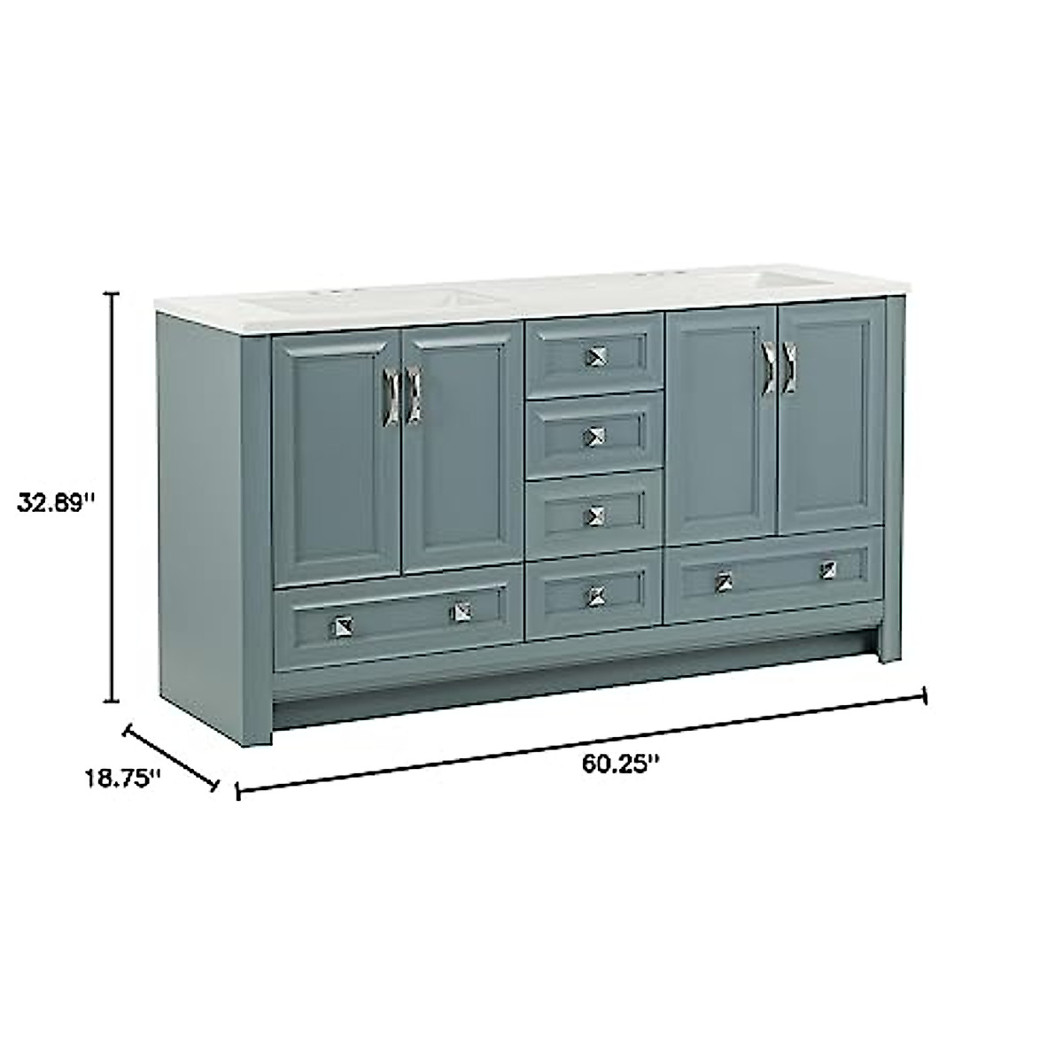 Spring Mill Cabinets Nimay Bathroom Vanity with Sink, Sage