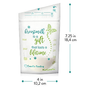 Evenflo Feeding Advanced Breast Milk Storage Bags for Breastfeeding - 5 Ounces (50 Count)