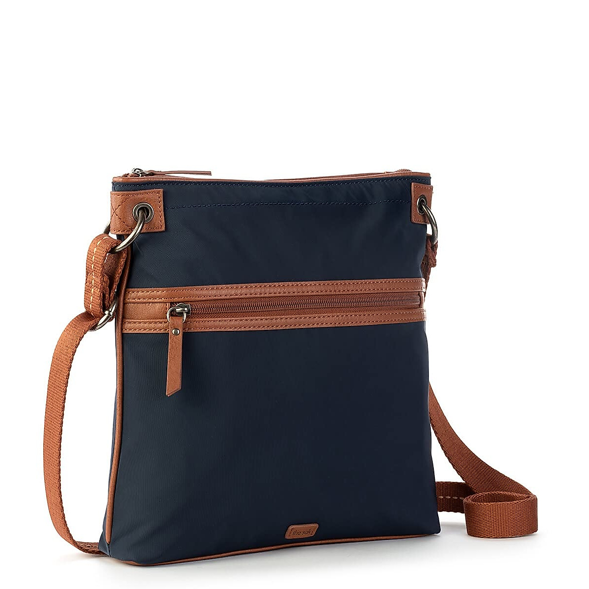 The Sak Esperato Nylon Flat Crossbody in Eco Twill, Adjustable Repreve Webbing Strap, Navy