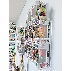 Acrylic Funko Pop Display Case - Fits 6 Regular Size Funko Pop Boxes, Even When in Soft Protectors [Compatible with YouTooz Vinyl Collectible Toy Figures] - Funko Pop Display Shelf