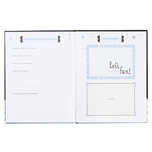 C.R. Gibson ''Twinkle Twinkle Little Star'' Blue Baby Memory Book for Boys, 48 Pages, 9.1'' x 11.5''