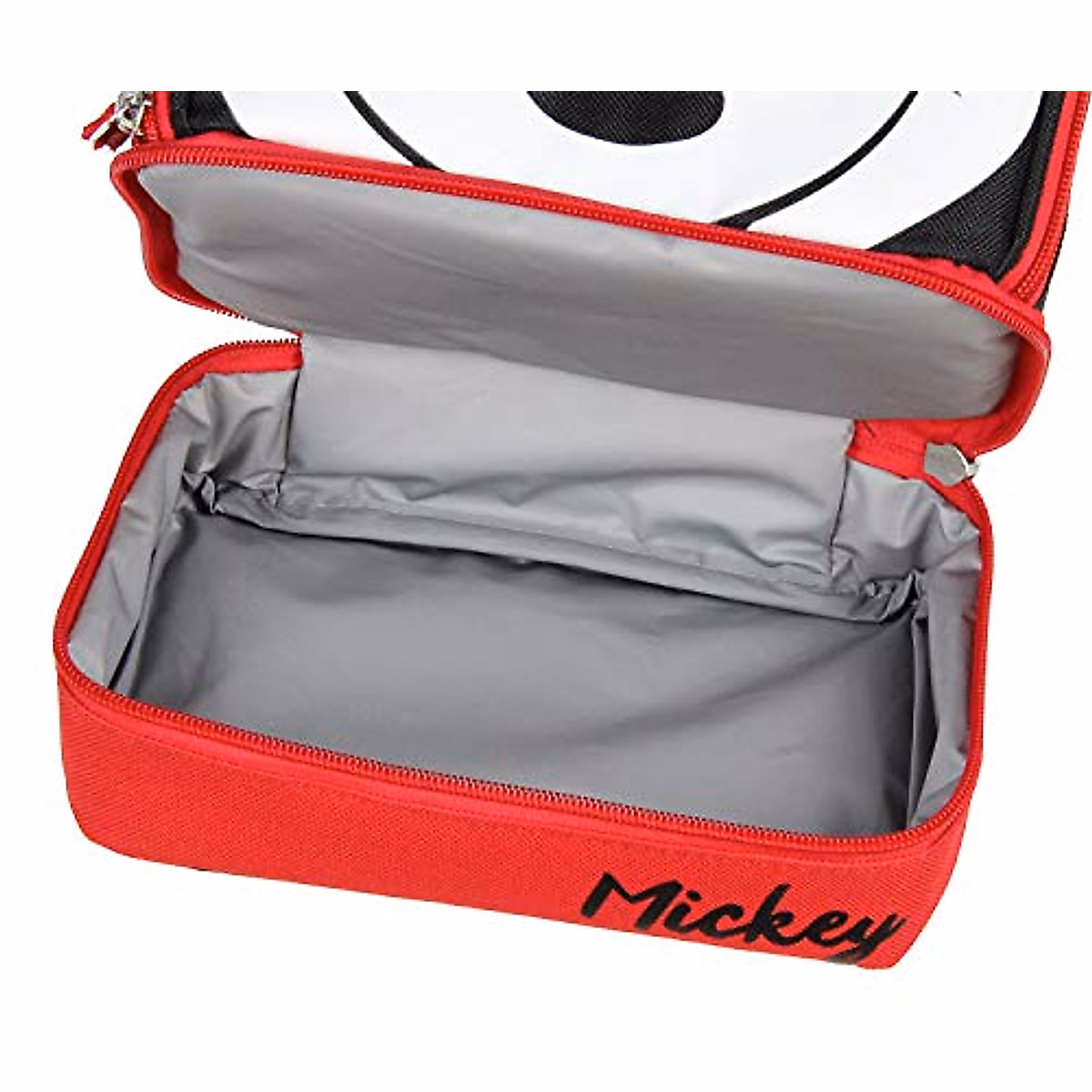 Mickey Mouse Dual Compartment 3D Ears Winking Mickey Insulated Lunch Box