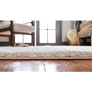 Unique Loom Solo Collection Area Rug - Calabasas (10' x 13' Rectangle, Ivory)
