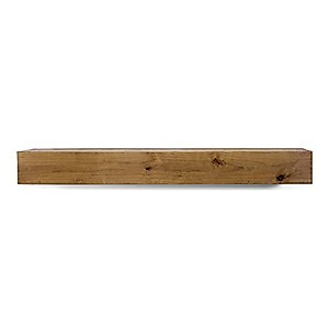 Dogberry Collections Modern Farmhouse Mantel Shelf, Aged Oak, 60"