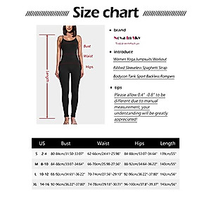 Nova In Sky Womens Casual One Piece Jumpsuits Unitard Bodysuits Sexy Workout Yoga Rompers Sleeveless Summer Outfits Clothes Light green-XL