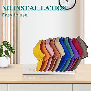 Acrylic Hat storage for Baseball Caps 2 Pack-Hat Holder for 24 Baseball Caps,Football,Snapback Caps,Hat rack,No install required,Multipurpose Hat Display Organizer Stand for Bedroom,Closet,Dresser