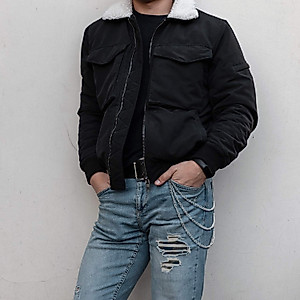 3 Pieces Jeans Chains Wallet Chain Pocket Chain Belt Chains Hip Hop Pants Chain with Lobster Claw Clasps for Keys, Wallet, Jeans Pants Belt Loop Purse Handbag (Silver)