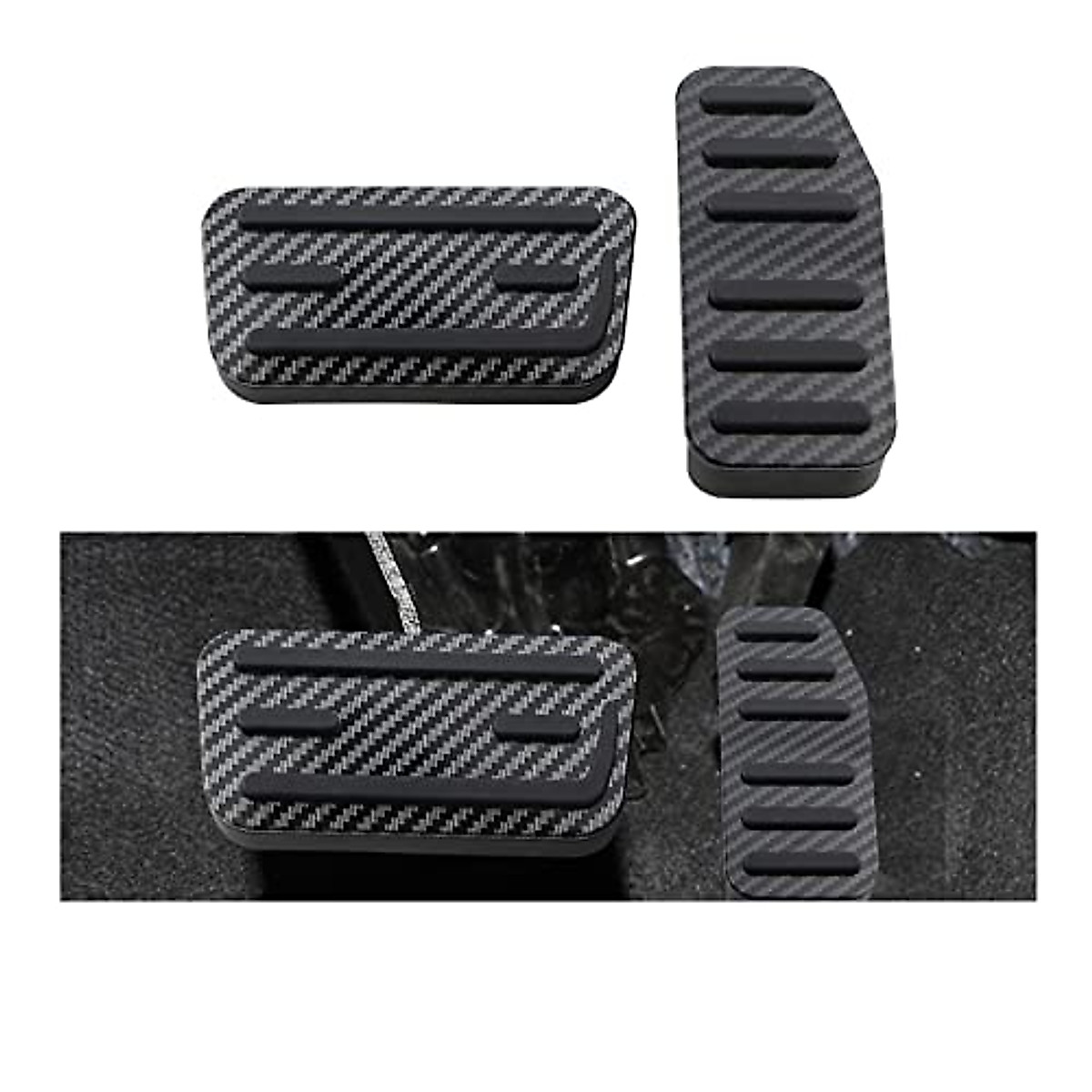 JEMETA 2Pcs/Set at Car Pedal Cover Fit for Auto Pedals Fit for Vezel HRV HR-V 2016-2022 Fit Jazz 2011-2019 City 2015-2019 Parts Replacement Parts