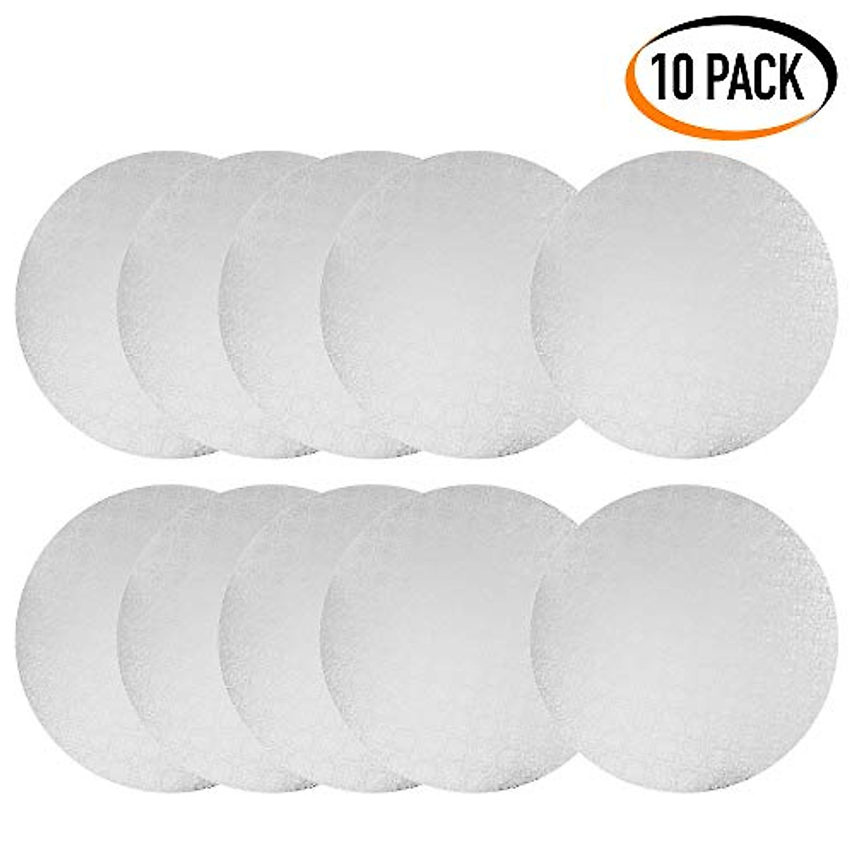 O'CREME White Wraparound Cake Pastry Round Drum Board 1/4 Inch Thick, 8 Inch Diameter - Pack of 10