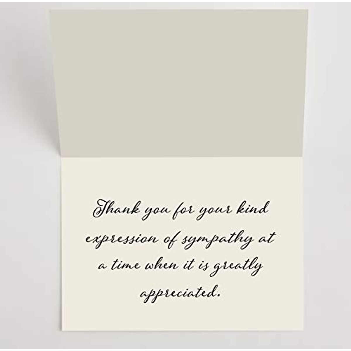 Funeral Thank You Cards - Sympathy Bereavement Thank You Cards With Envelopes - Message Inside (25, Rose)